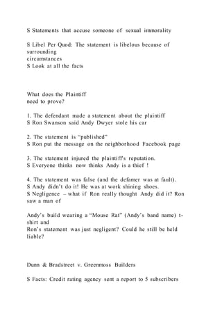 S chapter 4 defamation fall 2020the first amendment | DOCX