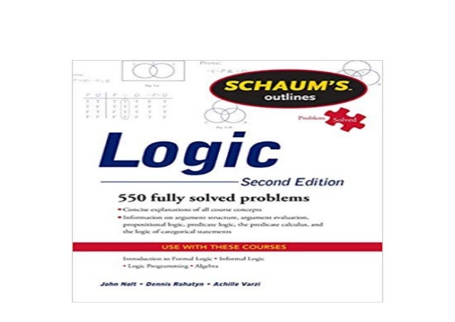 P D F book Schaums Outline Of Logic Second Edition Schaums Outlines P D F book Schaums Outline Of Logic Second Edition Schaums Outlines