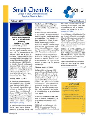 SCHB newsletter 02272014 | PDF
