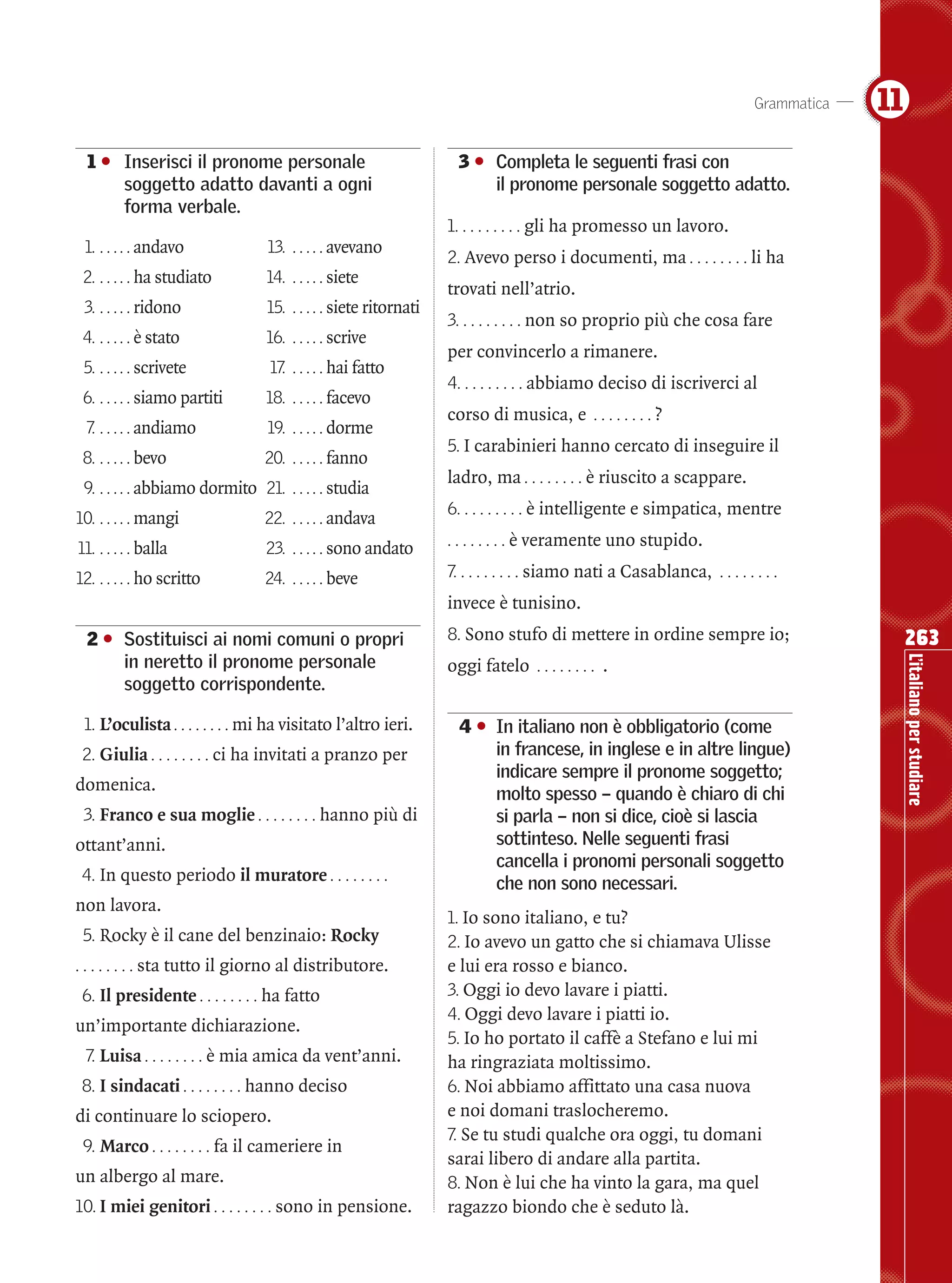 Scheda11 i pronomi | PDF