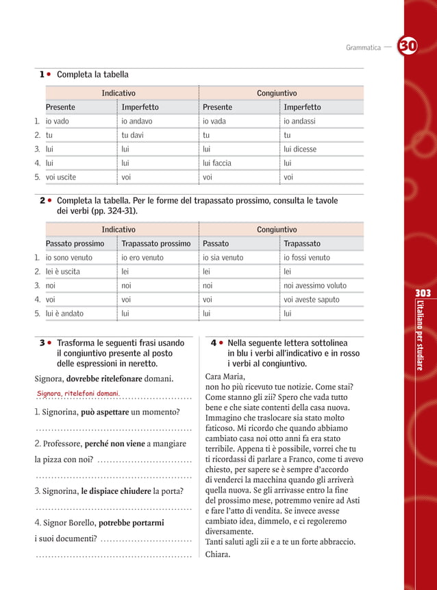 Scheda30 il congiuntivo | PDF