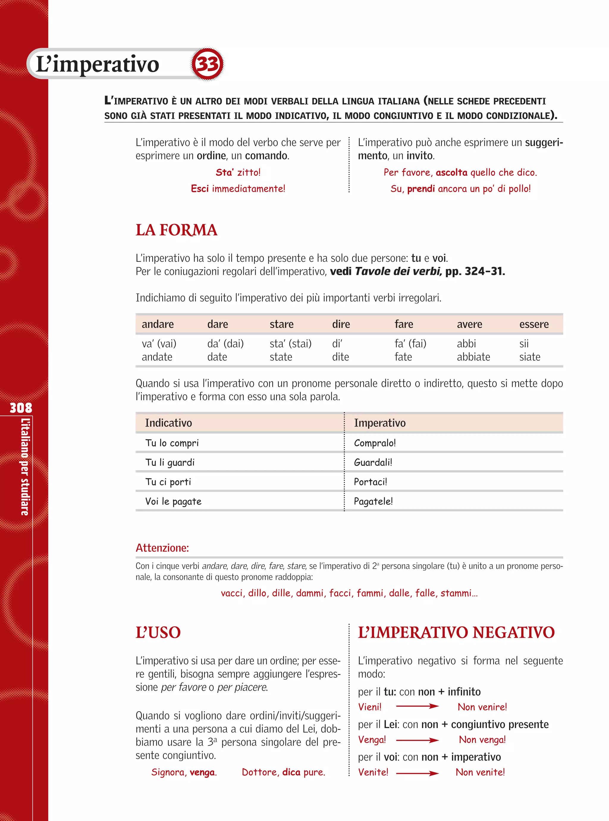 Scheda33 imperativo | PDF
