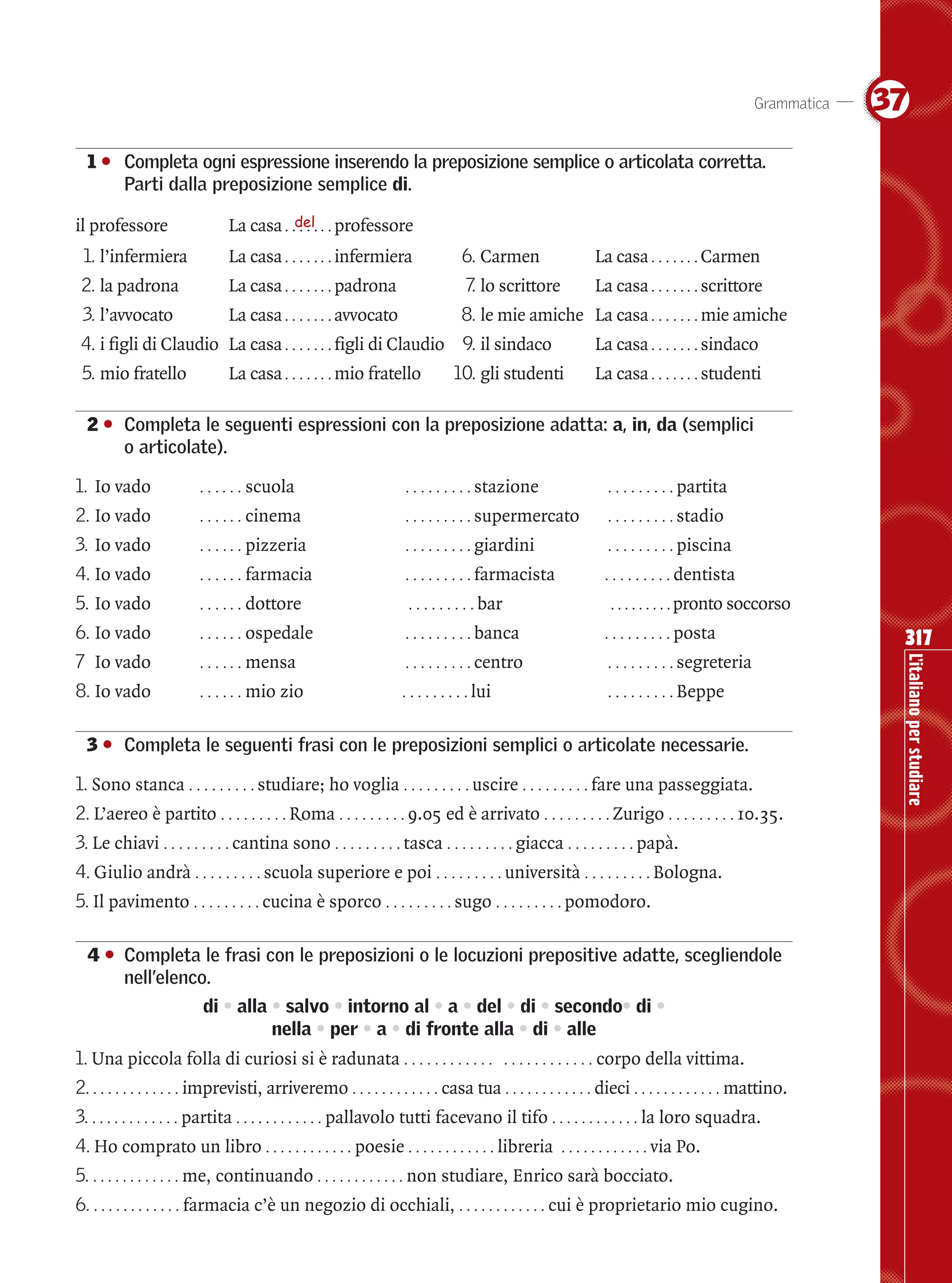 Scheda37 preposizioni | PDF