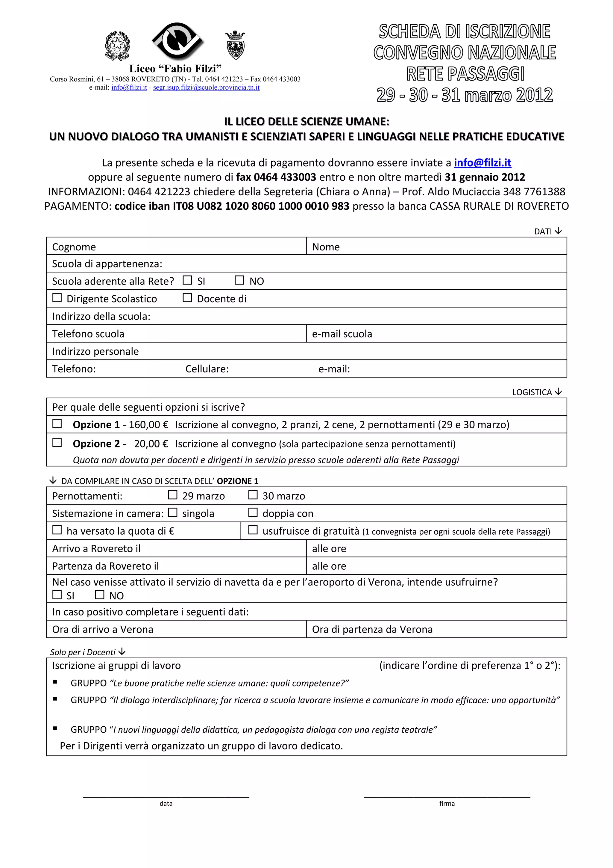 Scheda adesione | PDF