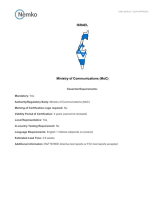 Israel - MoC | PDF