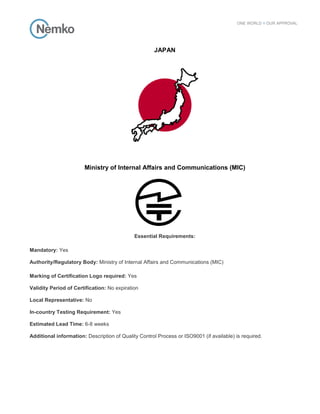 JAPAN - MIC | PDF