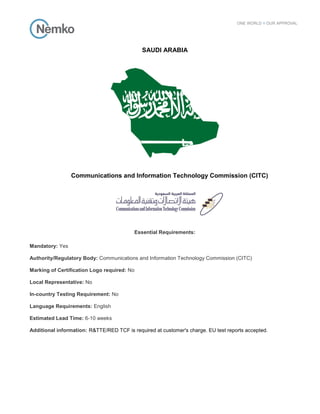 Saudi Arabia - CITC | PDF