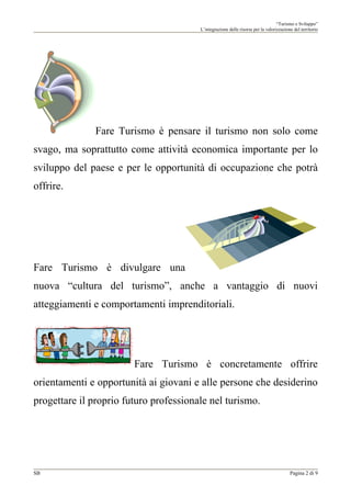 Scheda progetto turismo un modello di sviluppo ideale (2) | DOC