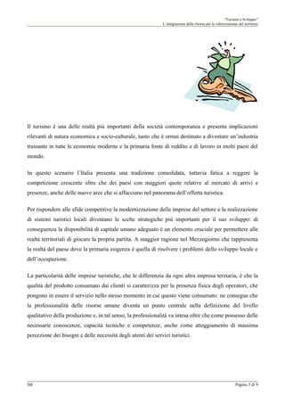 Scheda progetto turismo un modello di sviluppo ideale (2) | DOC