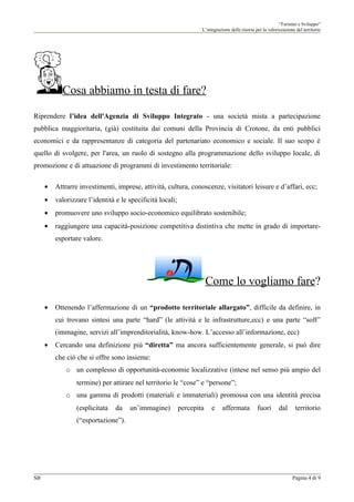 Scheda progetto turismo un modello di sviluppo ideale (2) | DOC
