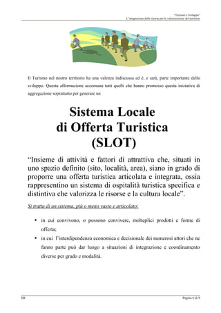 Scheda progetto turismo un modello di sviluppo ideale (2) | DOC