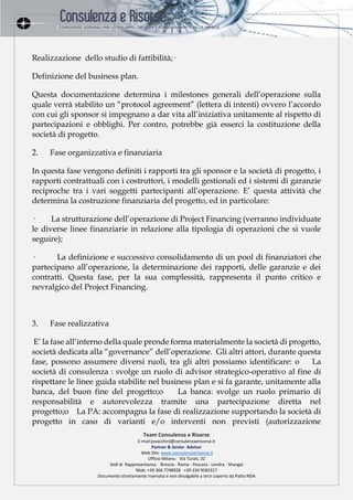 Scheda project financing | PDF