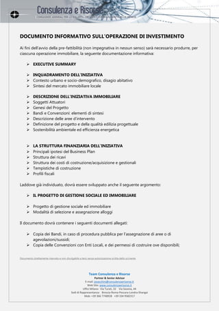 Scheda social housing | PDF
