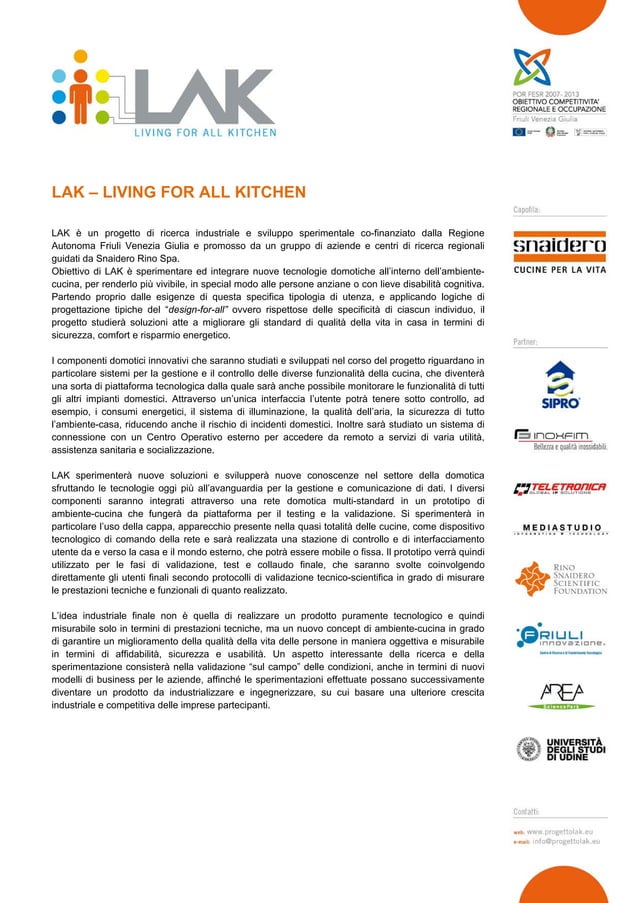 Scheda Tecnica LAK | PDF