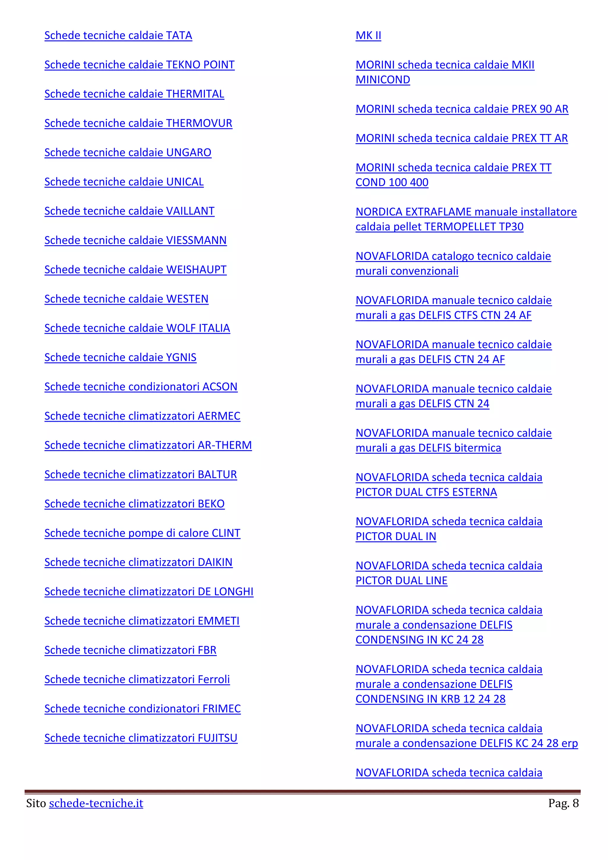 Schede tecniche caldaie per certificazione energetica | PDF