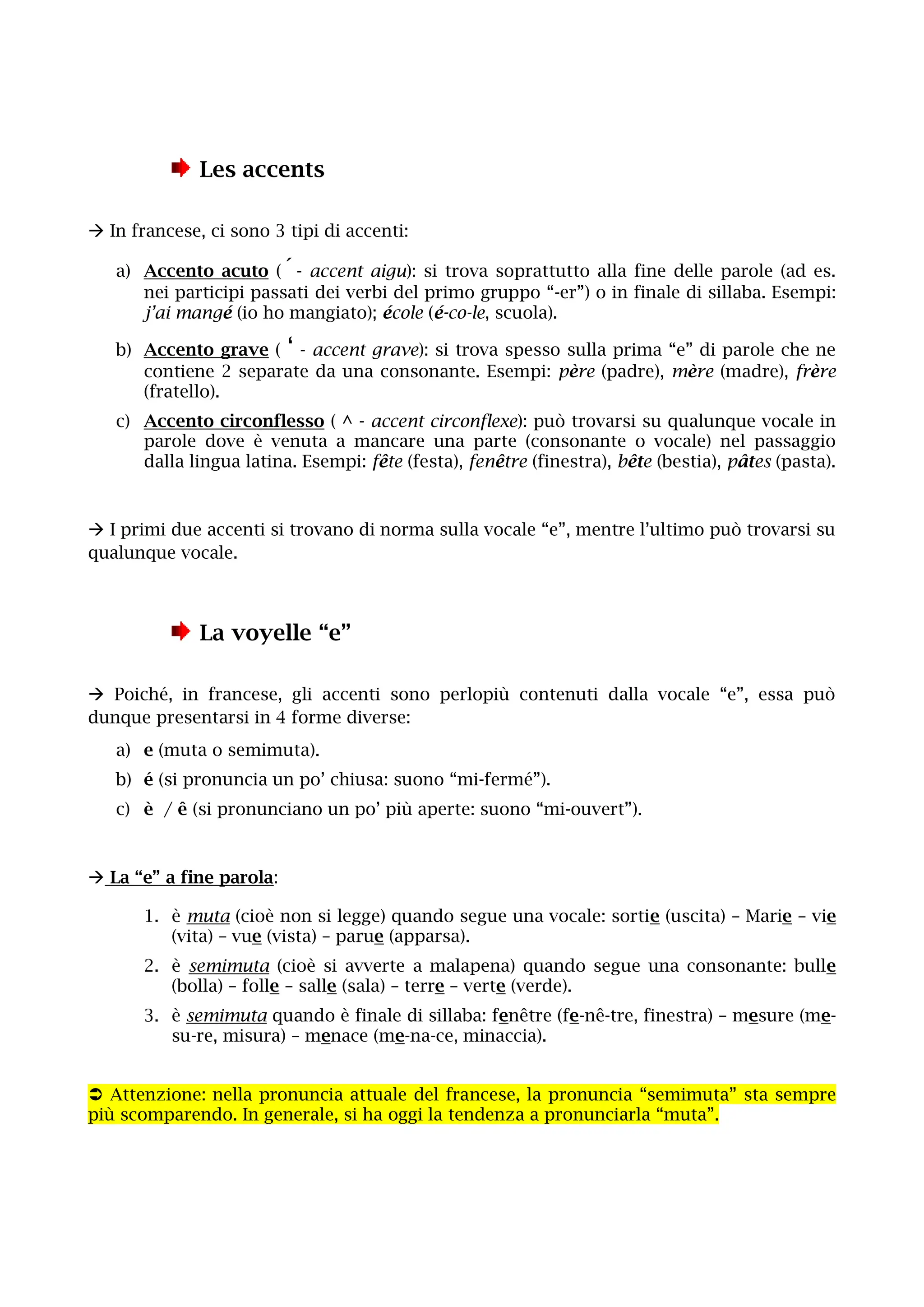 Schede di fonetica francese con le principali regole di pronuncia | PDF