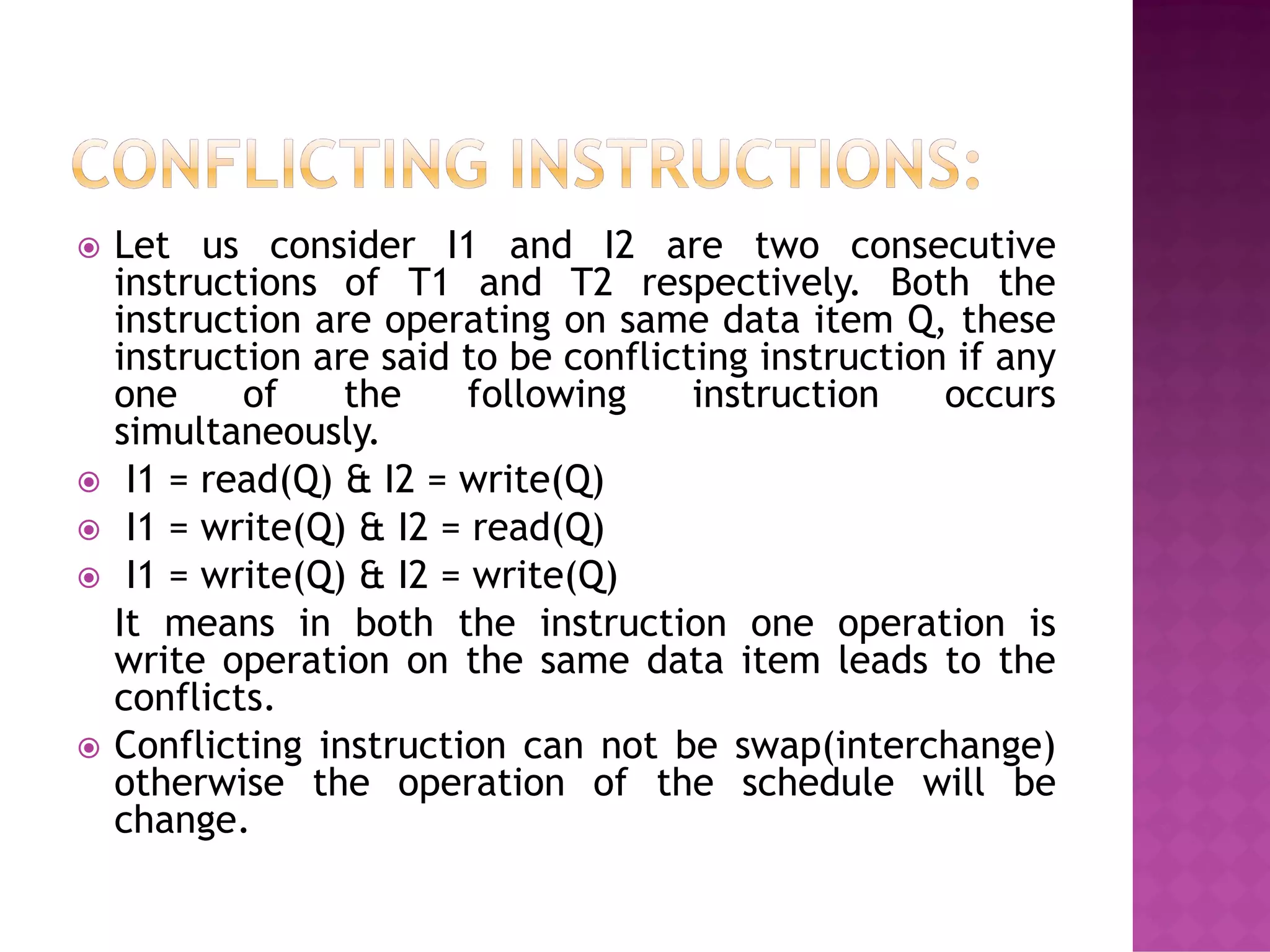 Schedule in DBMS | PDF