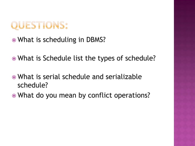 Schedule in DBMS | PDF | Databases | Computer Software and Applications