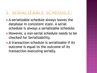 Schedule in DBMS | PDF