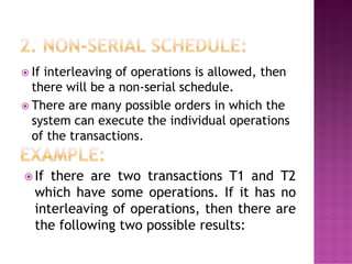 Schedule in DBMS | PPT
