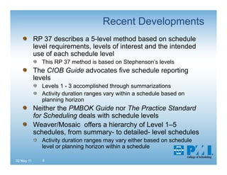 Schedule levels-as-presented 02-may11 | PDF