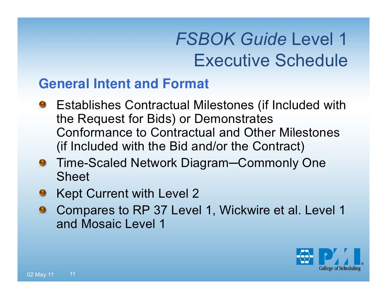 Schedule levels-as-presented 02-may11