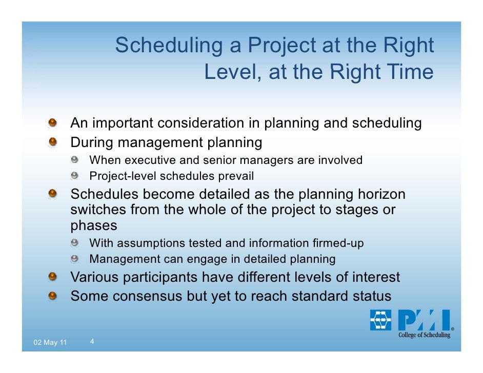 Scheduling A Project At Different Levels Extremelasopa Scheduling A Project At Different Levels Extremelasopa