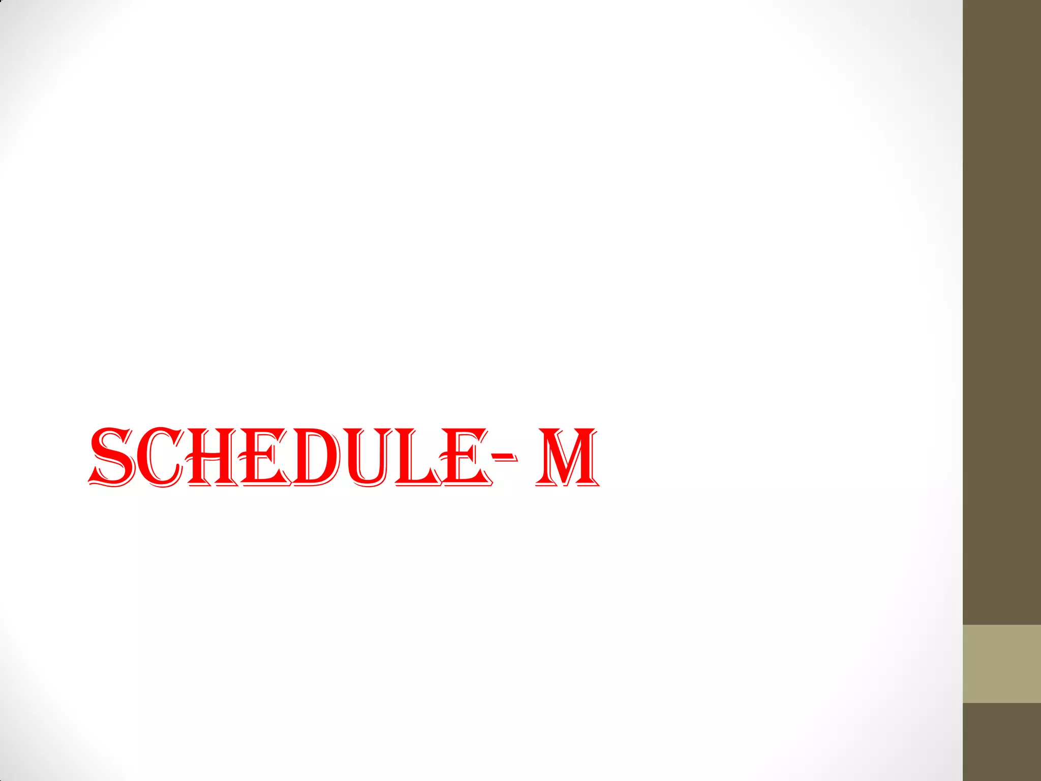Schedule m | PDF