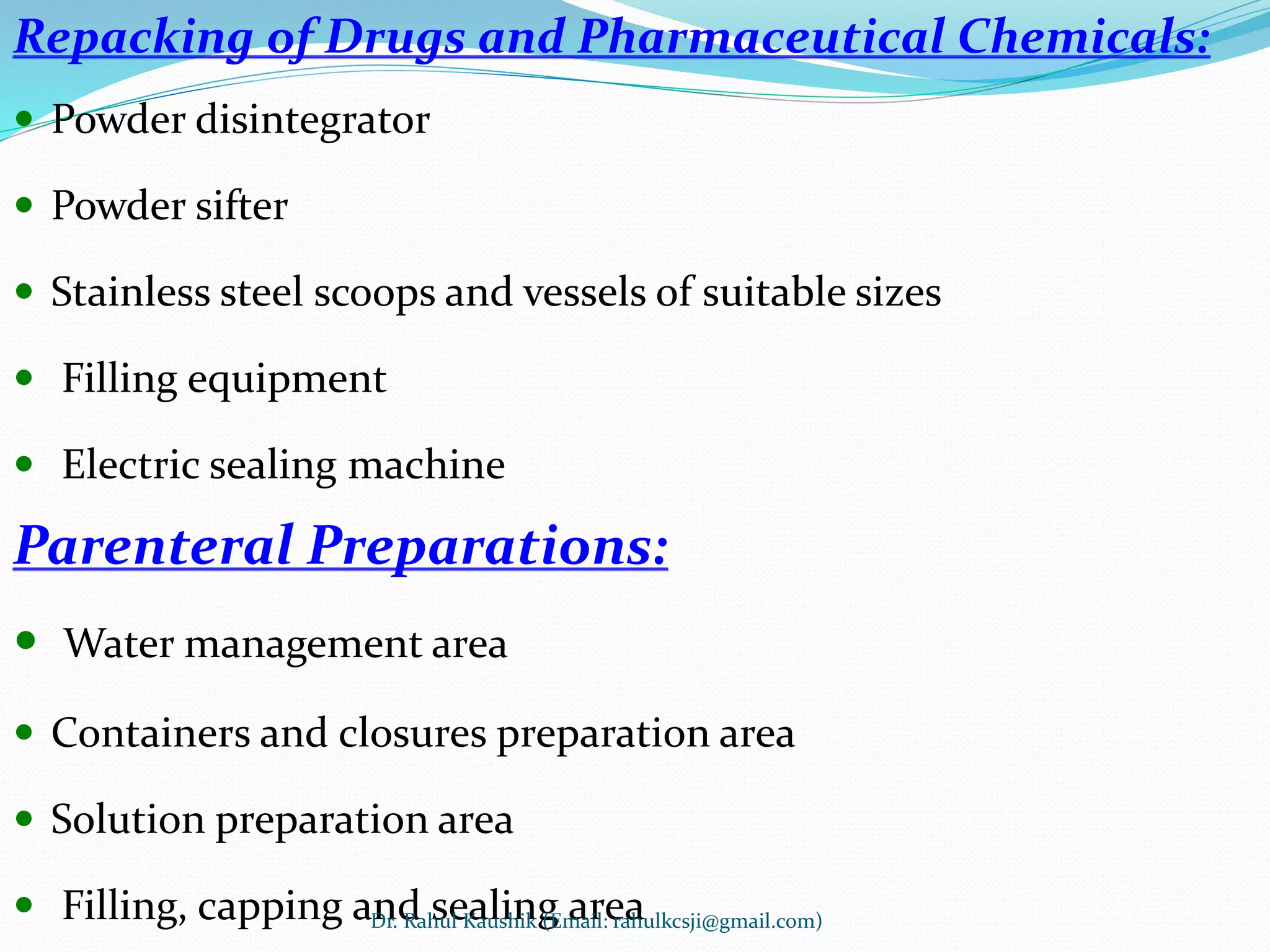 Schedule M, Drug and Cosmetic Act 1940 | PPTX