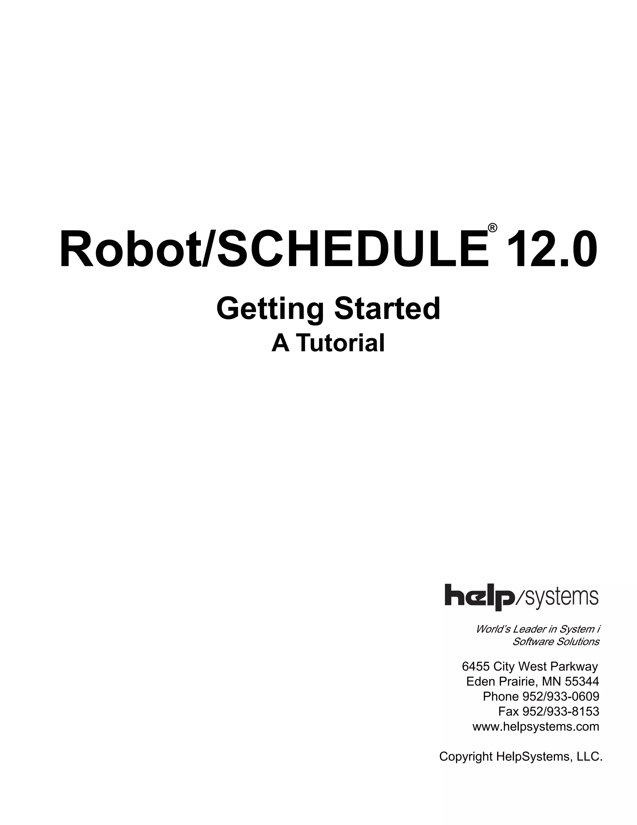 Robot job scheduler handbook | PDF
