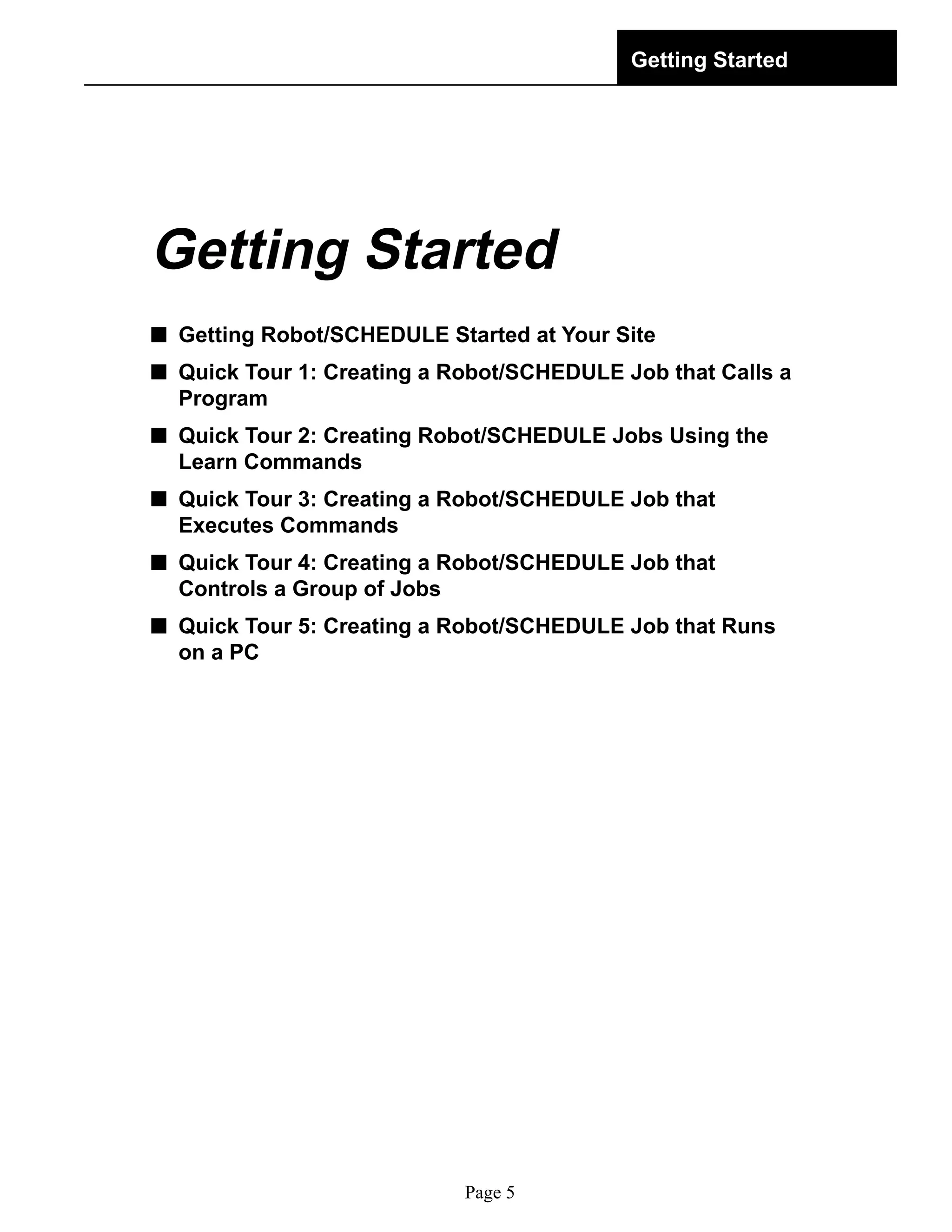 Robot job scheduler handbook | PDF
