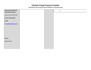 Schedule change proposal_update_a | PPT