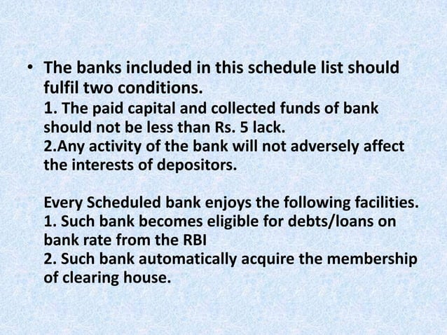 Schedule commercial bank ppt | PPTX | Business Banking & Finance | Business