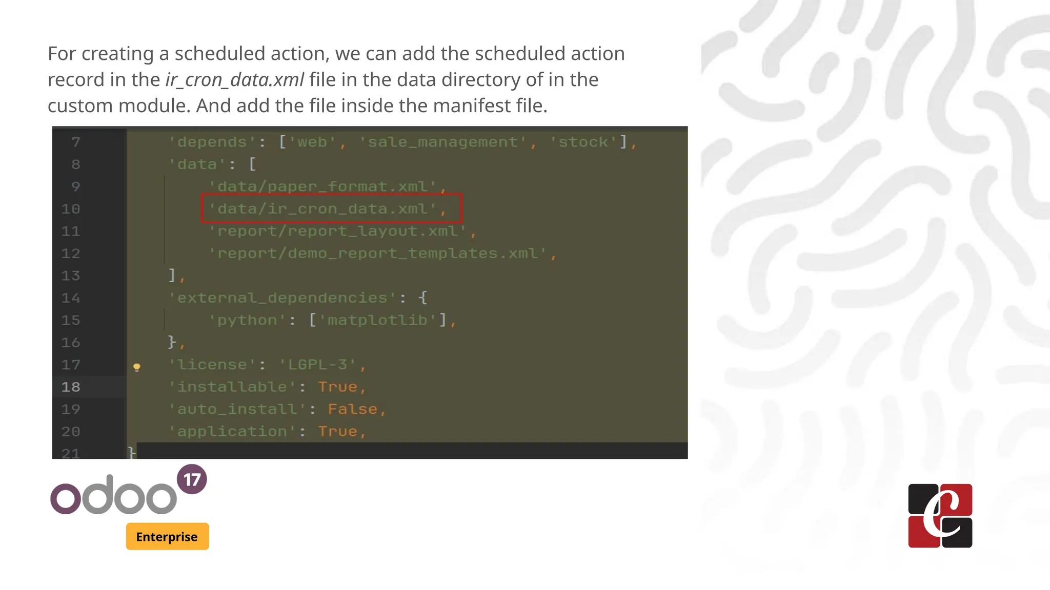 Scheduled Actions in Odoo 17 - Odoo 17 Slides | PPT