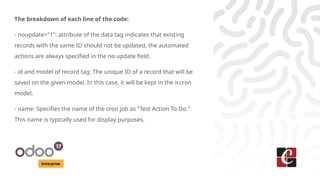 Scheduled Actions in Odoo 17 - Odoo 17 Slides | PPT