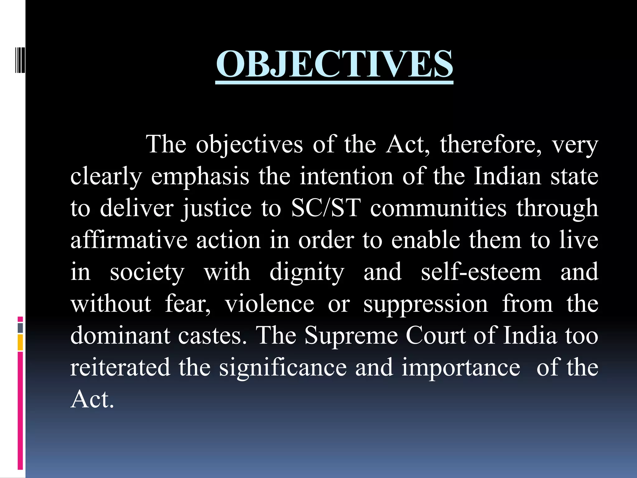 Scheduled caste and scheduled tribe (prevention of atrocities)act,1989 ...