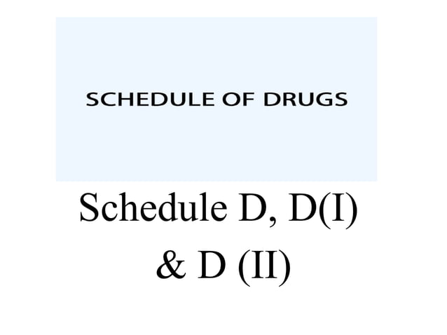 Schedule D D(I) & D (II) under Jurisprudence | PPT