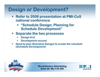 Schedule Development | PDF