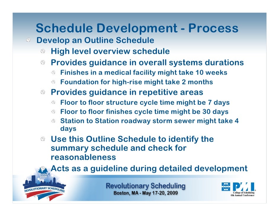 Schedule Development