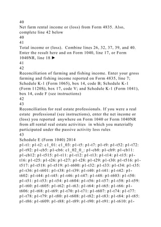 SCHEDULE E (Form 1040) Department of the Treasury In.docx