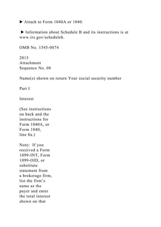 SCHEDULE E (Form 1040) Department of the Treasury In.docx
