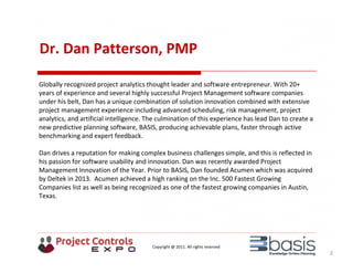 Next Generation Planning for Mega Projects by "Dr. Dan Patterson - CEO ...