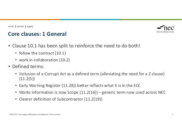 NEC4: Evolution of the ECC by "Ben Walker - NEC4 Contract Drafter, CE…