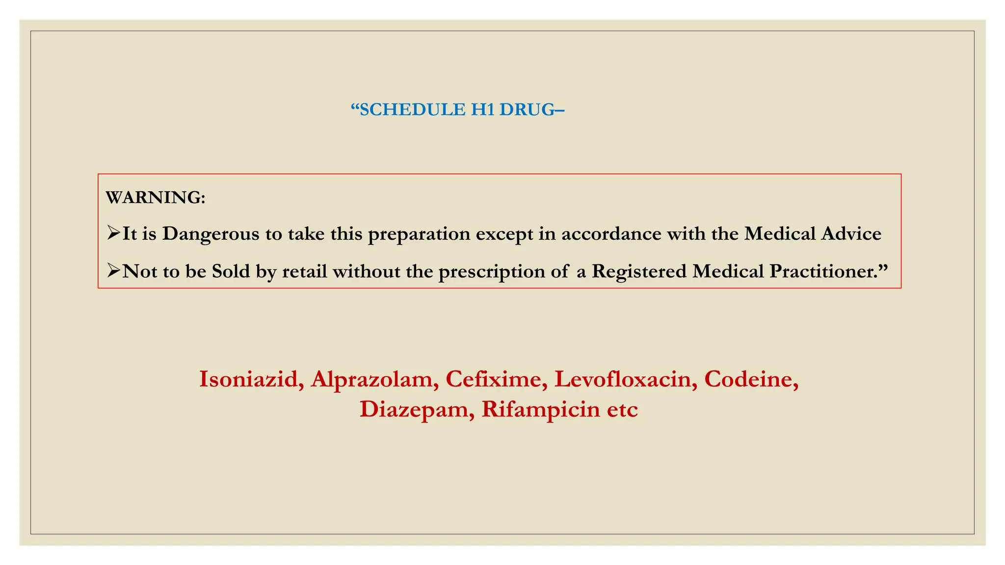 Schedule G, H, H 1, N. Drugs and cosmetics act 1940 and rules 1945 | PPTX