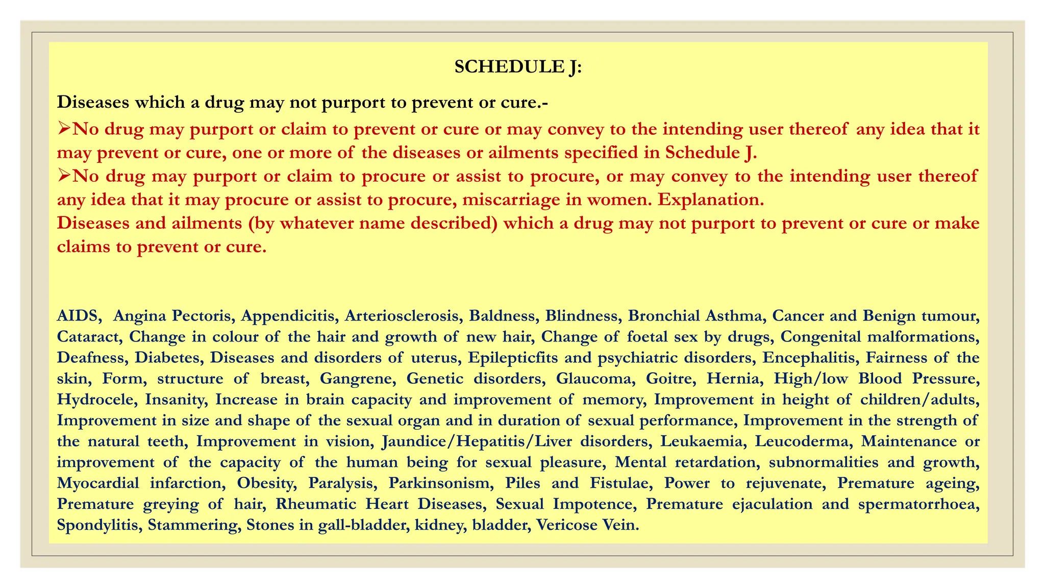 Schedule G, H, H 1, N. Drugs and cosmetics act 1940 and rules 1945 | PPTX