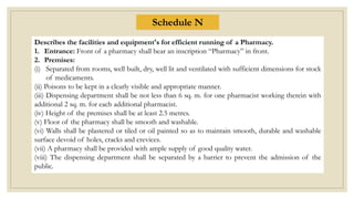 Schedule G, H, H 1, N. Drugs and cosmetics act 1940 and rules 1945 ...