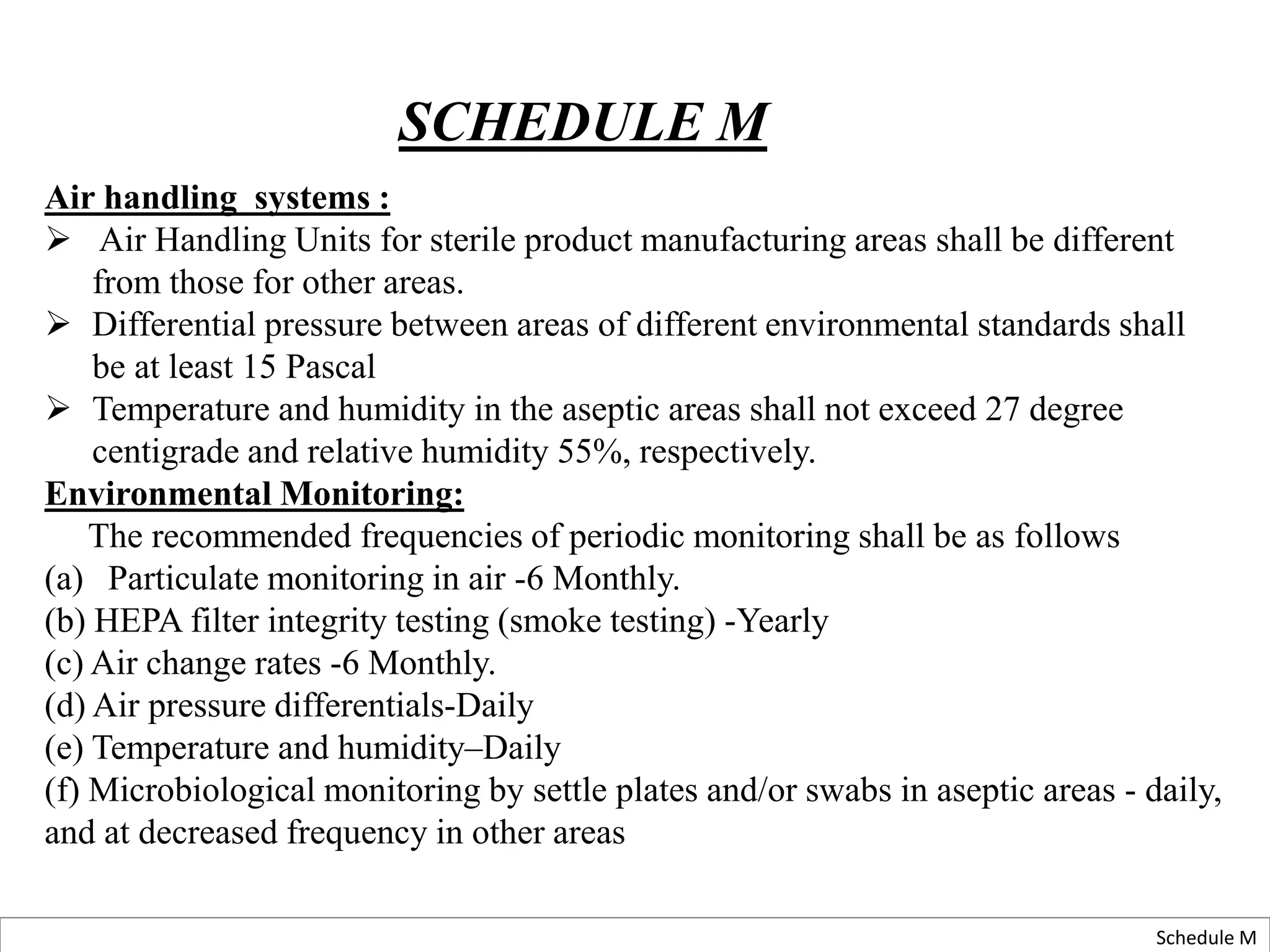 Schedule m | PPTX