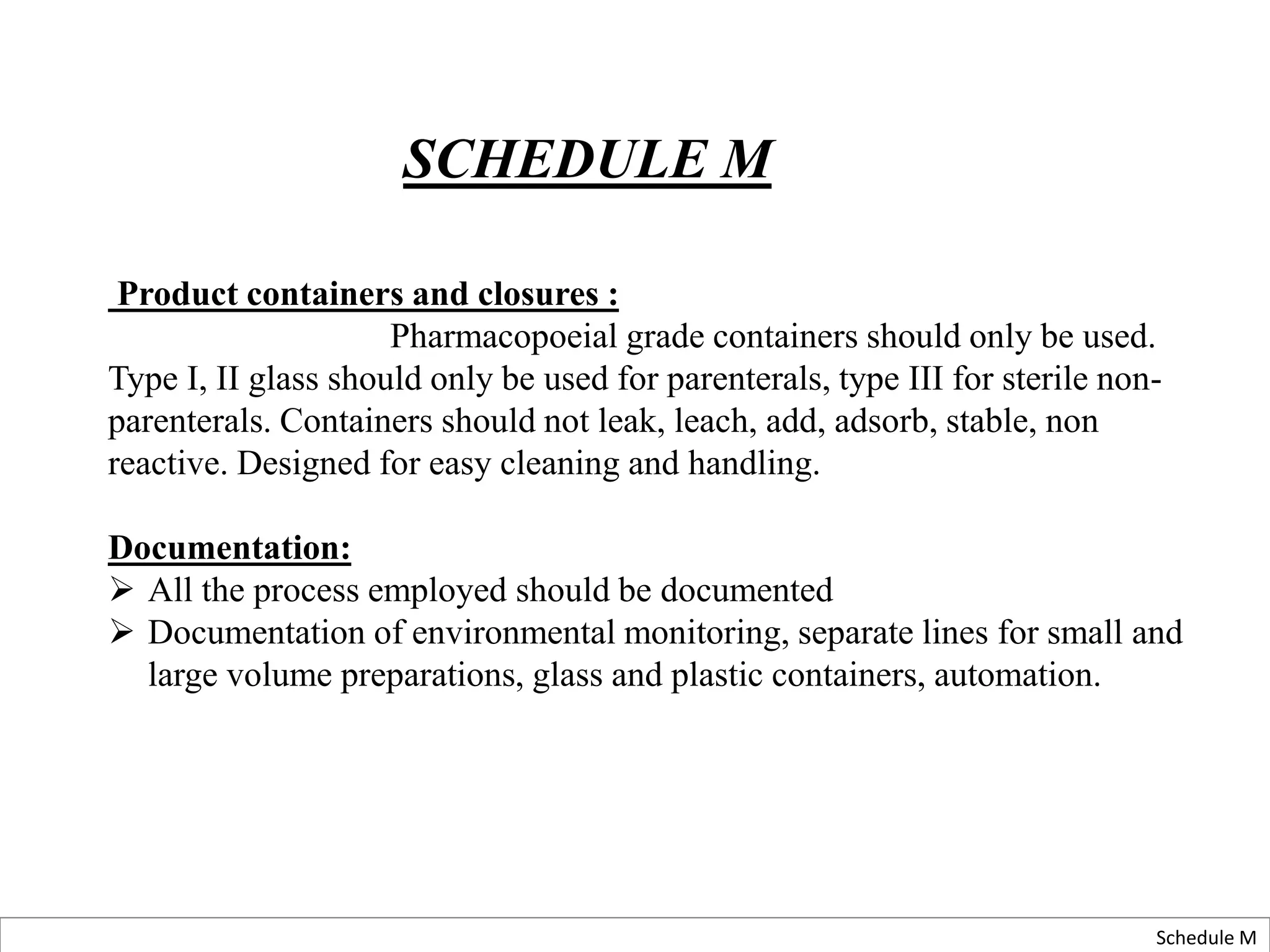 Schedule m | PPTX