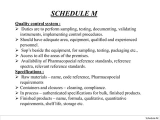 Schedule m | PPTX