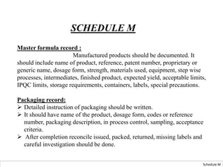 Schedule m | PPTX